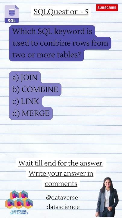 Sql Questions And Answers 5 Sql Sqlinterviewquestions Datascience