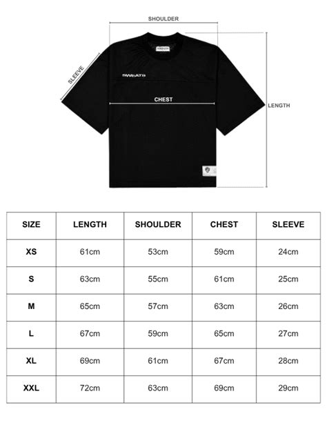 Size Chart Mesh Ss