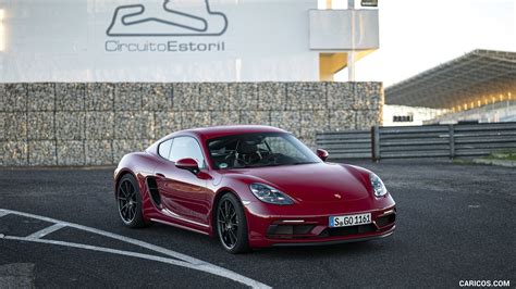 2020 Porsche 718 Cayman Gts 40 Color Carmine Red Front Three Quarter