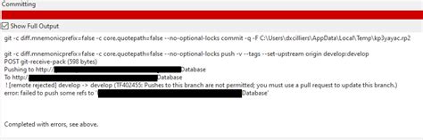Bug Source Control Does Not Commit To Repo With Branch Policies Support