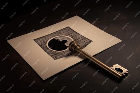 Premium Ai Image A Card With A Keyhole Representing The Search For