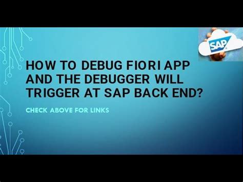 Arghadip Kar On Linkedin Sap Fiori How To Debug Fiori App And The