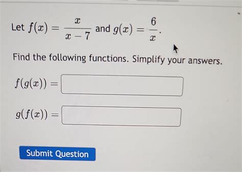 Solved Let F X X7x And G X X6 Find The Following Chegg Com