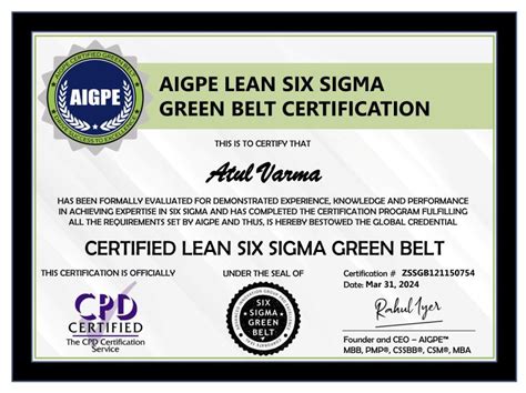 Atul Varma On Linkedin Leansixsigma Greenbeltcertified Aigpe Continuousimprovement