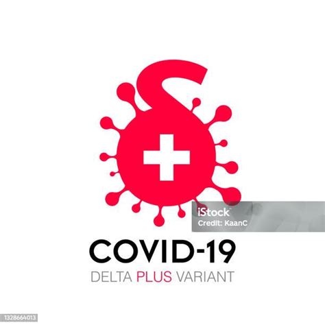 델타 플러스 코로나바이러스 발병 인플루엔자 변종으로 위험한 독감 균주 케이스로 유행성 우주 개념 배너 플랫 스타일 일러스트 델타