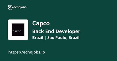 Capco Is Hiring Back End Javaaws Developer Brazil Sao Paulo Brazil Java Aws Api Mongodb