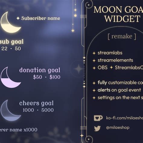 Follower Goal Widget Etsy