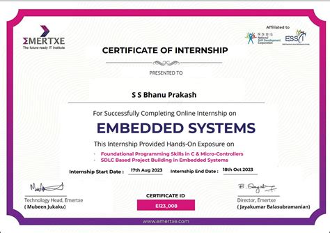 bhanu prakash on linkedin embeddedsystems internship emertxe
