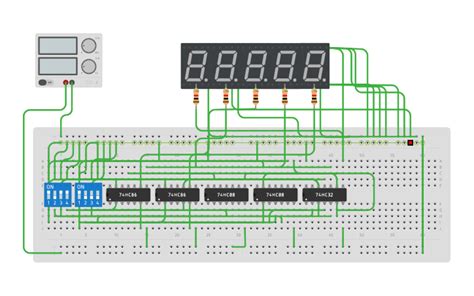 Circuit Design 4 Bit Adder Tinkercad