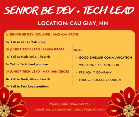 hn senior golang techlead nodejs reactjs nhung nguyễn