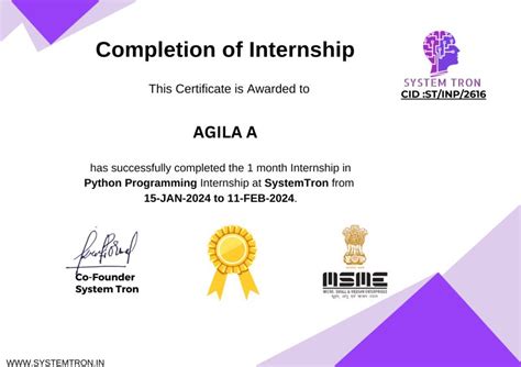Systemtron Pythonprogramming Internship Agila A