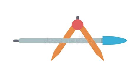 Compass Divider Tool Icon Vector Geometry Drafting Measurement Art Education Vector Design