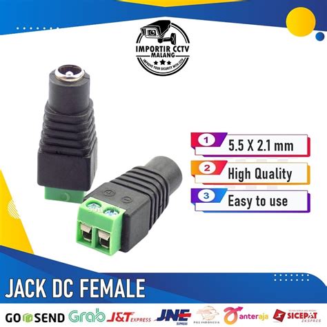 Jual Jack Dc Cctv Jek Dc Konektor Dc Adaptor Cctv Female Konektor
