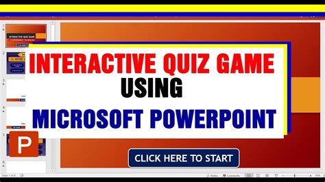 Interactive Quiz Game Using Microsoft Powerpoint Youtube
