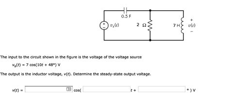 Solved 05f Ust Vt The Input To The Circuit Shown In The Figure Is