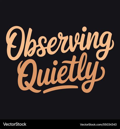 Observing Quietly Thoughtful Introvert And Deep Vector Image