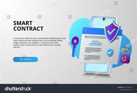 Digital Smart Contract Electronic Sign Document Stock Vector Royalty