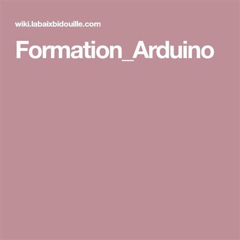 Formation Arduino Learn Arduino Programming