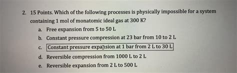 Possible Thermodynamic Processes Rchemistryhelp