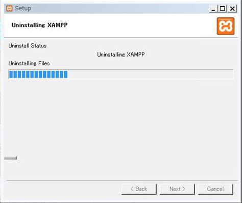 Xamppをアンインストールする方法