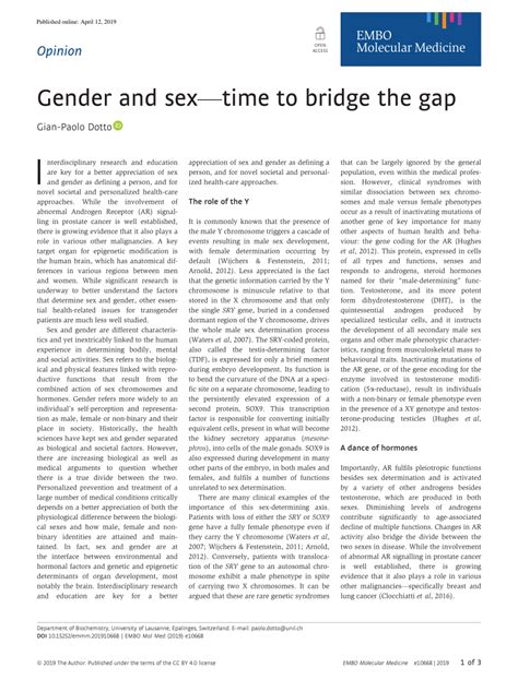 PDF Gender And Sextime To Bridge The Gap