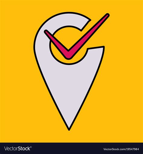 Navigation Geolocation Icon In Flat Design Vector Image