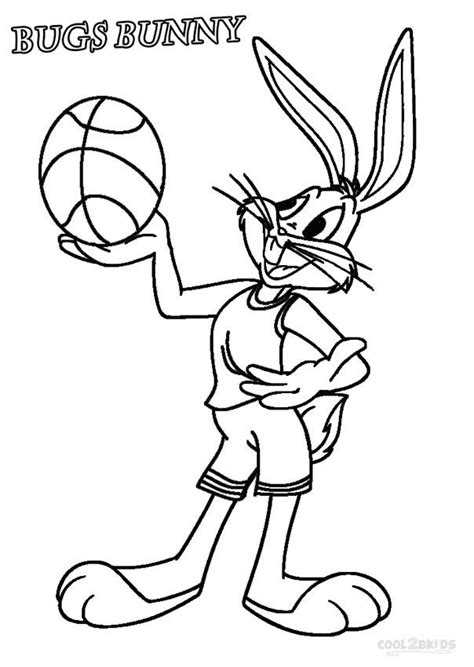 Bugs Bunny Basketball Coloring Pages