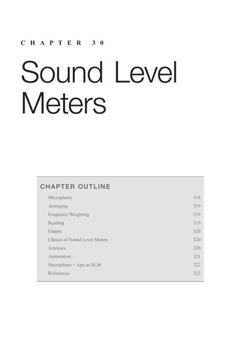 Chapter 30 Sound Level Meters Audio Metering 3rd Edition Book
