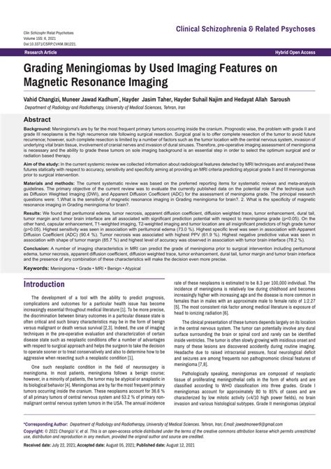 Pdf Hybrid Open Access Research Article Clinical Schizophrenia And Related Psychoses Grading
