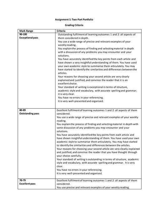 Assignment 1 Grading Criteria Pdf
