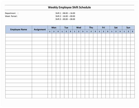 Free Microsoft Excel Weekly Schedule Template Discoverygolf