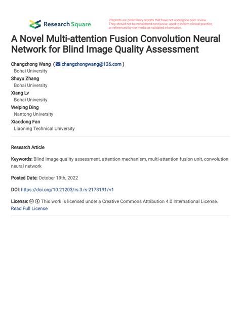 pdf a novel multi attention fusion convolution neural network for