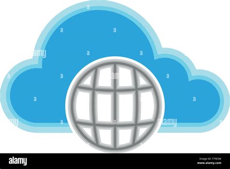 Cloud Computing Icon With A Web Symbol Stock Vector Image Art Alamy
