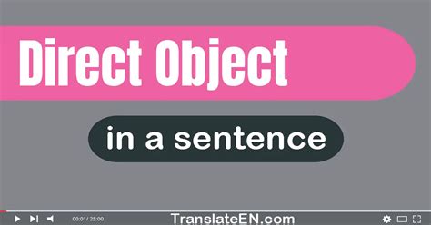 sentence of direct object