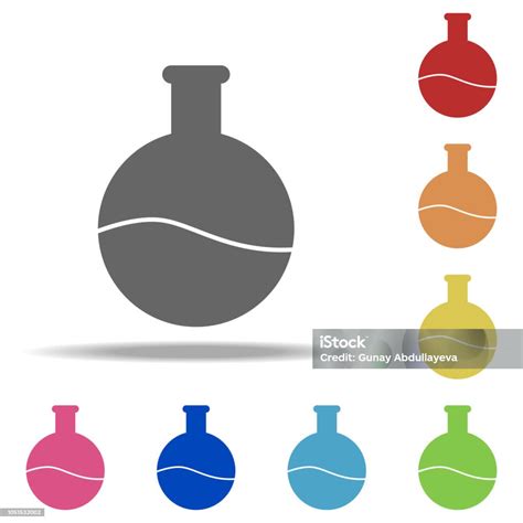 실험실 플라스 크 아이콘입니다 멀티에서 웹의 요소 아이콘 색깔 정보 그래픽 모바일 응용 프로그램 웹 디자인 웹 사이트에 대 한 간단한 아이콘 개발에 대한 스톡 벡터 아트 및