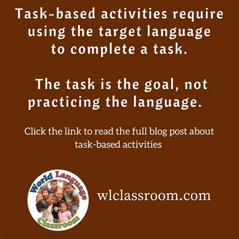 task based activities in the foreign language classroom classroom