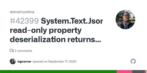 System Text Json Read Only Property Deserialization Returns Default Value Issue