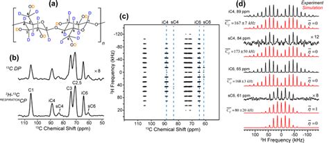 2d ²h¹³c Correlation Spectra Of ²h ¹³c Labeled Bacterial Cellulose A