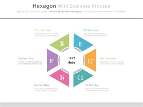 Six Steps Hexagon For Underlying Assumptions Powerpoint Template