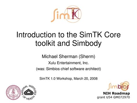 Introduction To The Simtk Core Toolkit And Simbody Ppt Download