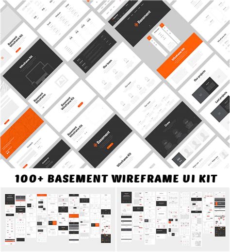 basement wireframe ui kit free download
