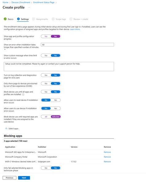 How To Configure Microsoft Intune Enrollment Status Page