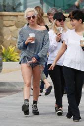 Lady Gaga Leggy In Shorts Arriving To Starbucks In Malibu 310 2017