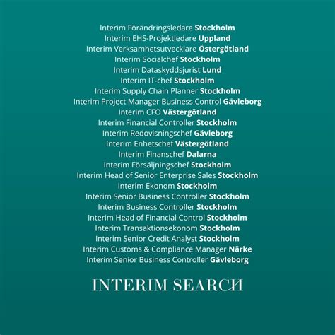 Den Gängse Bilden är Att Interim Management Huvudsakligen Rör Roller Inom Ekonomi Och Visst