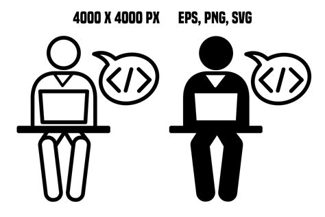 Programmer Icons Graphic By Yulidor · Creative Fabrica