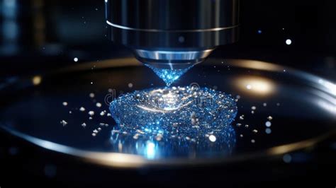 A Closeup View Of A 3d Printer In Operation Creating Components Using