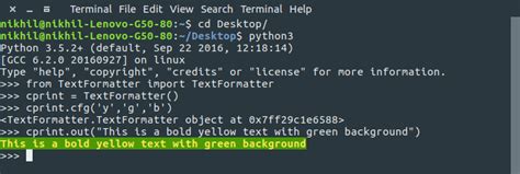 Formatted Text In Linux Terminal Using Python GeeksforGeeks