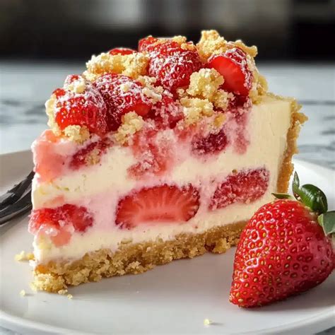 Creamy Strawberry Shortcake Cheesecake Irresistible Delight