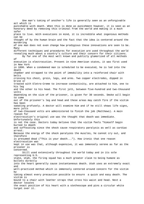 SOLUTION Methods Of Execution Studypool