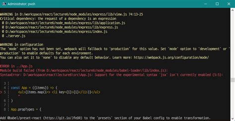 Reactjs Support For The Experimental Syntax Jsx Isnt Currently